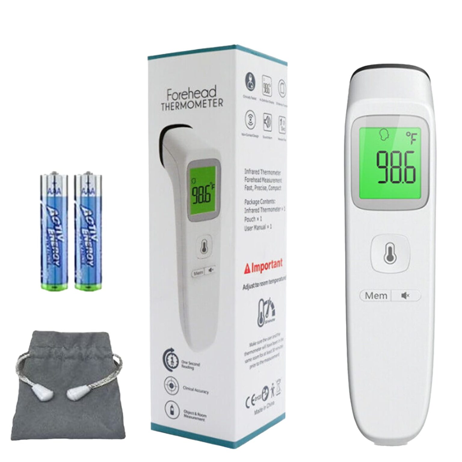 Ozismart Digital Forehead Thermometer Non- Contact Temperature Gun ...