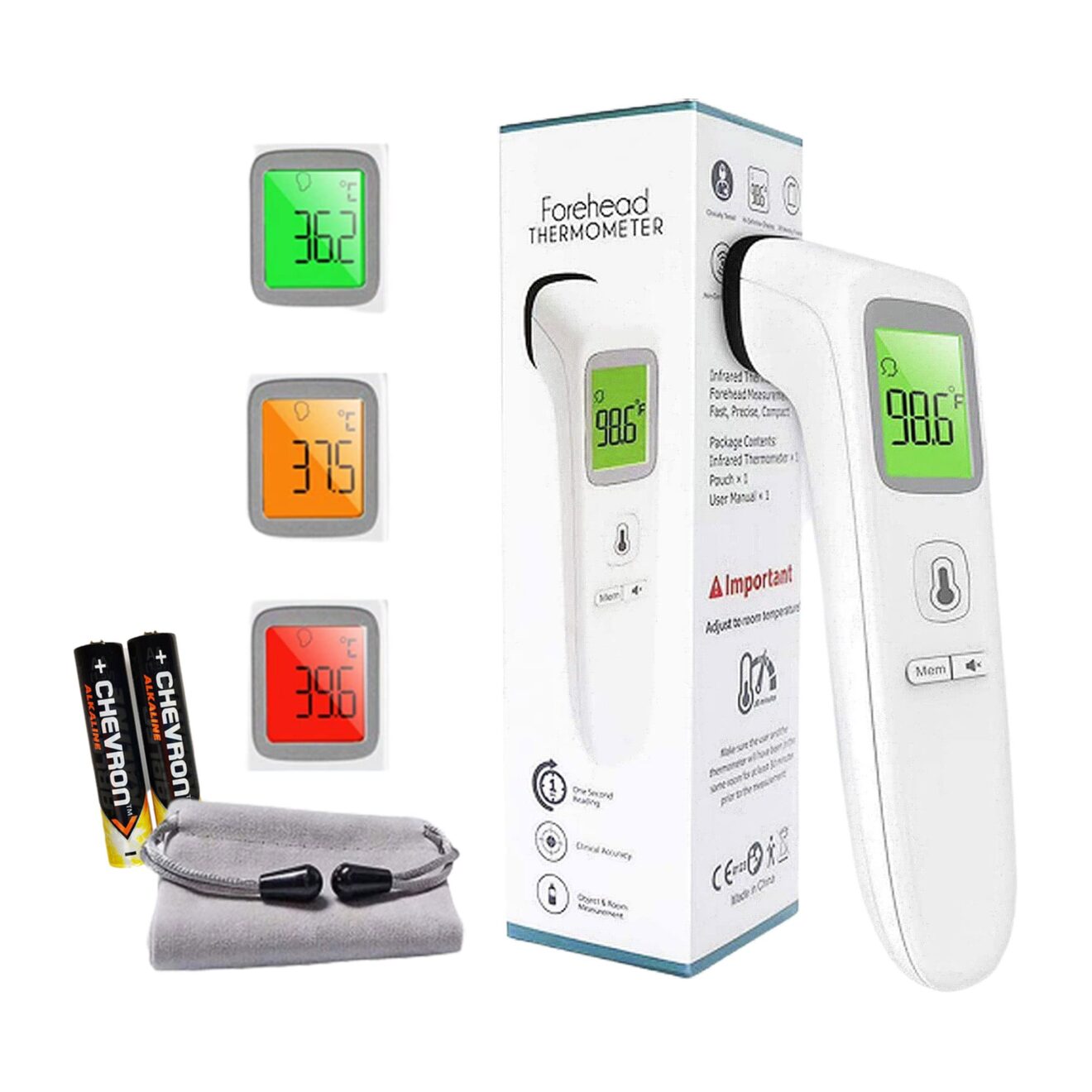 Ozismart Digital Forehead Thermometer Non- Contact Temperature Gun ...