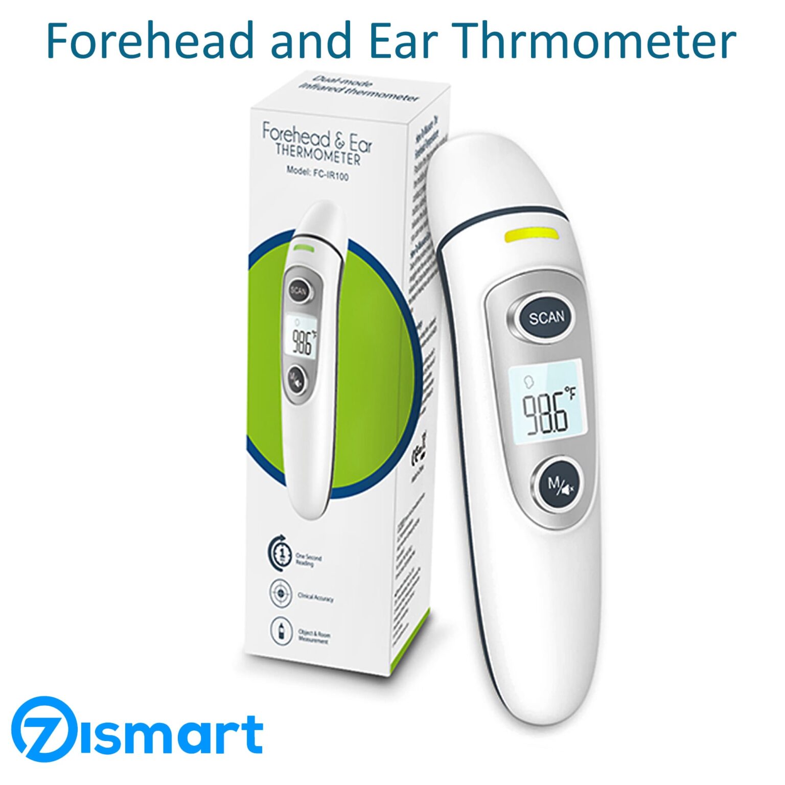 Digital Thermometer Forehead and Ear Baby Adult Body Gun Non-touch ...